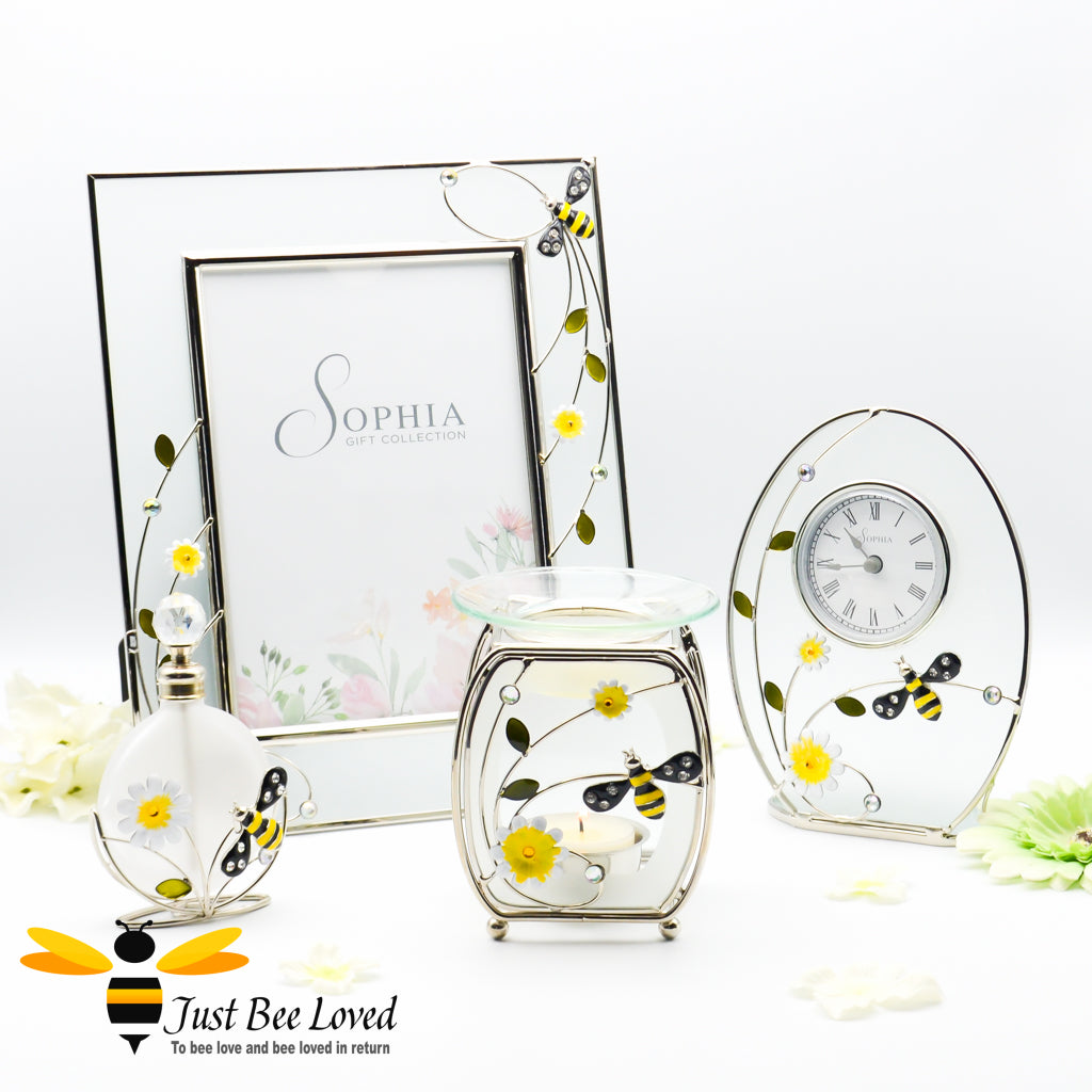 Sophia Collection - Glass Bee Floral Perfume Bottle – Just Bee Loved