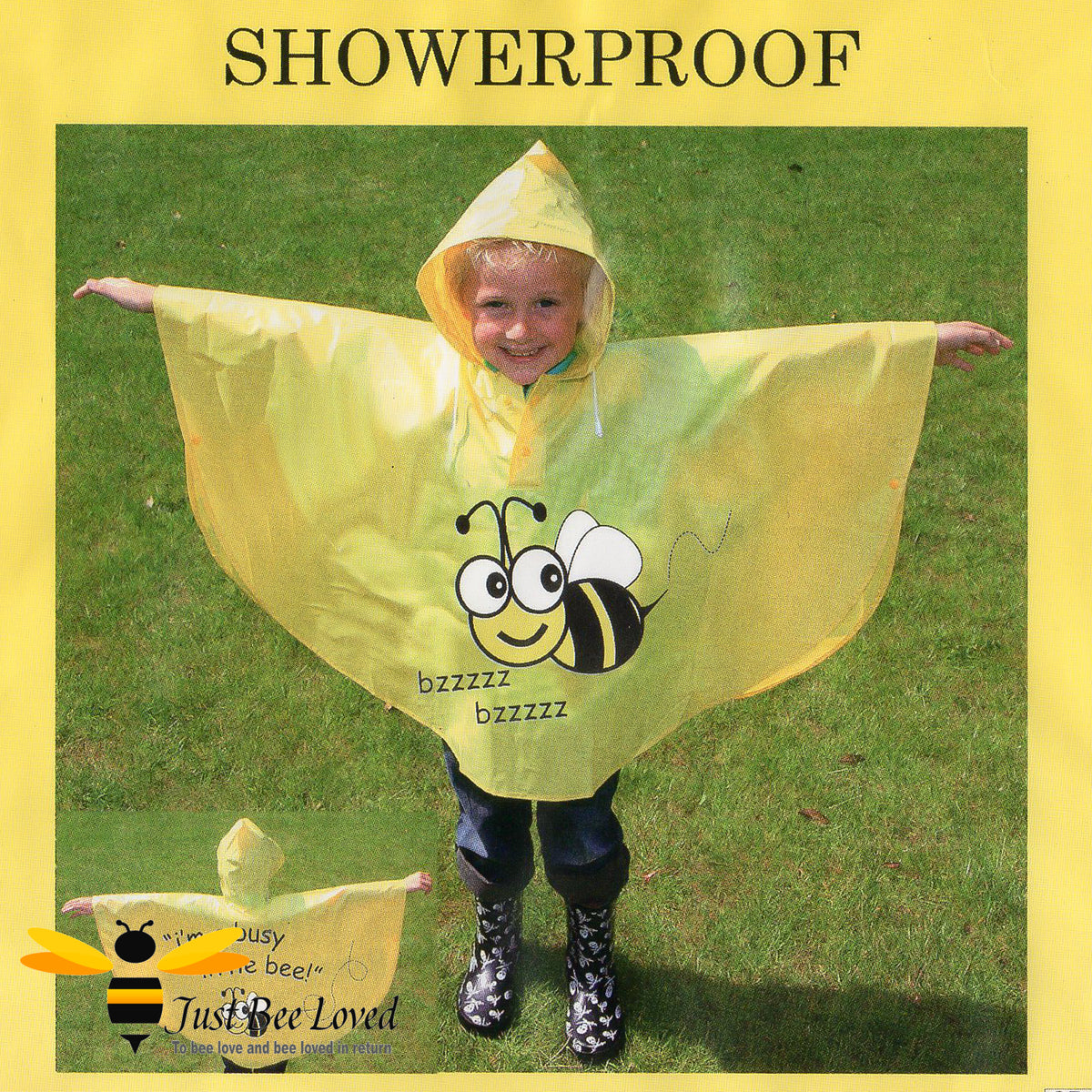 Children's Buzzy Bee Poncho Raincoat – Just Bee Loved